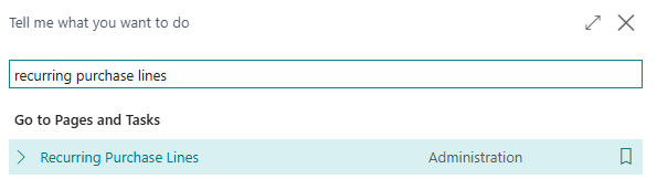 Set up recurring purchase orders